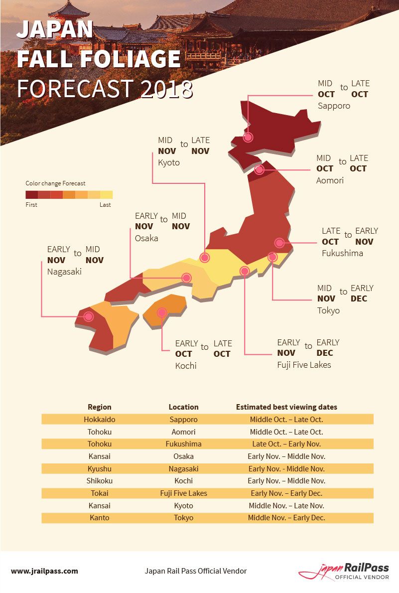 Autumn Colors in Japan: 2018 Fall Foliage Forecast - Japan Rail Pass