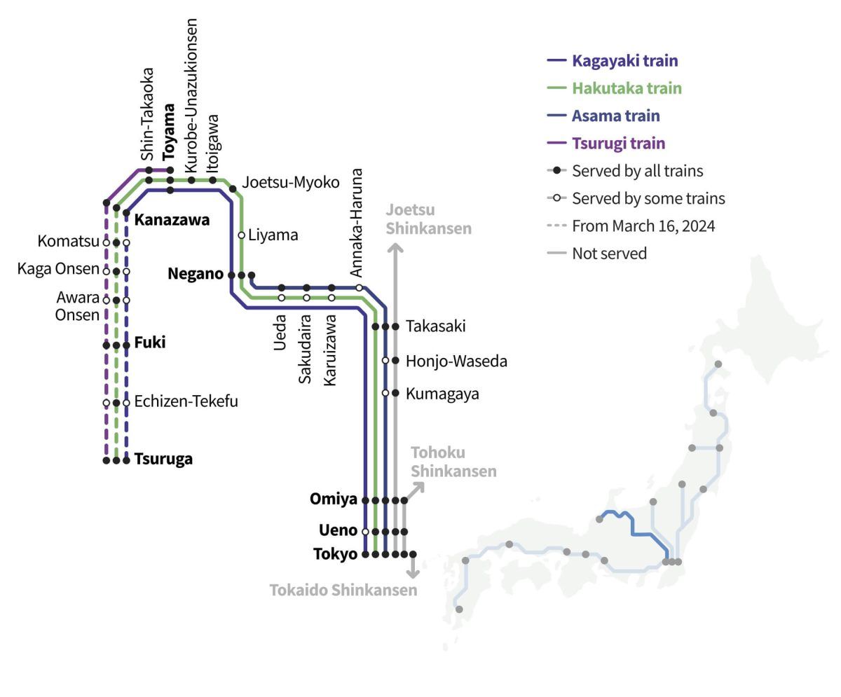 The Hokuriku Shinkansen: From Tokyo to Tsuruga | JRailPass