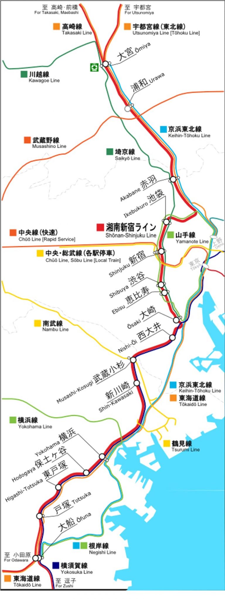 Shonan-Shinjuku line: From Tokyo to Yokohama and Kamakura - JRailPass